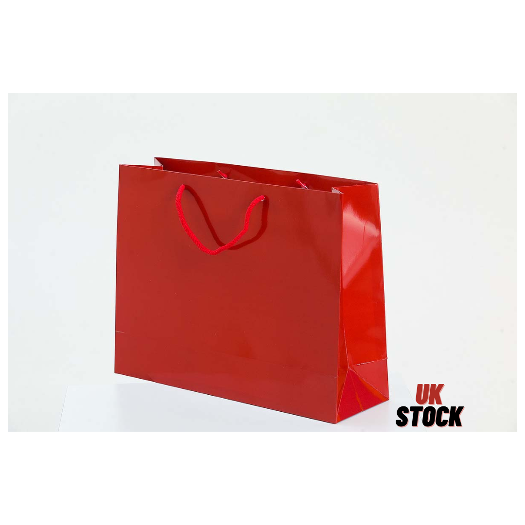 Large Red Glossy Laminated Uk Carrier Bags – VR PACKAGING UK