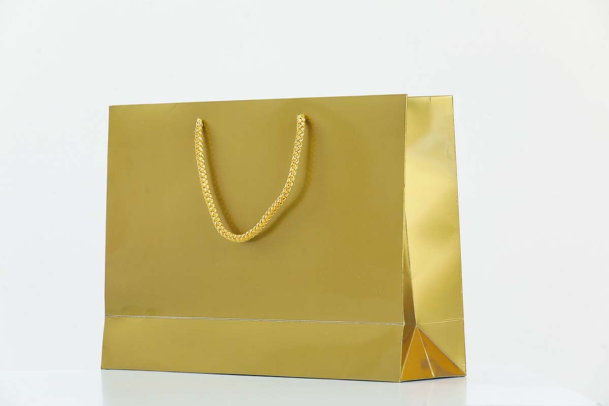 Medium Gold Glossy Laminated Uk Carrier Bags – VR PACKAGING UK